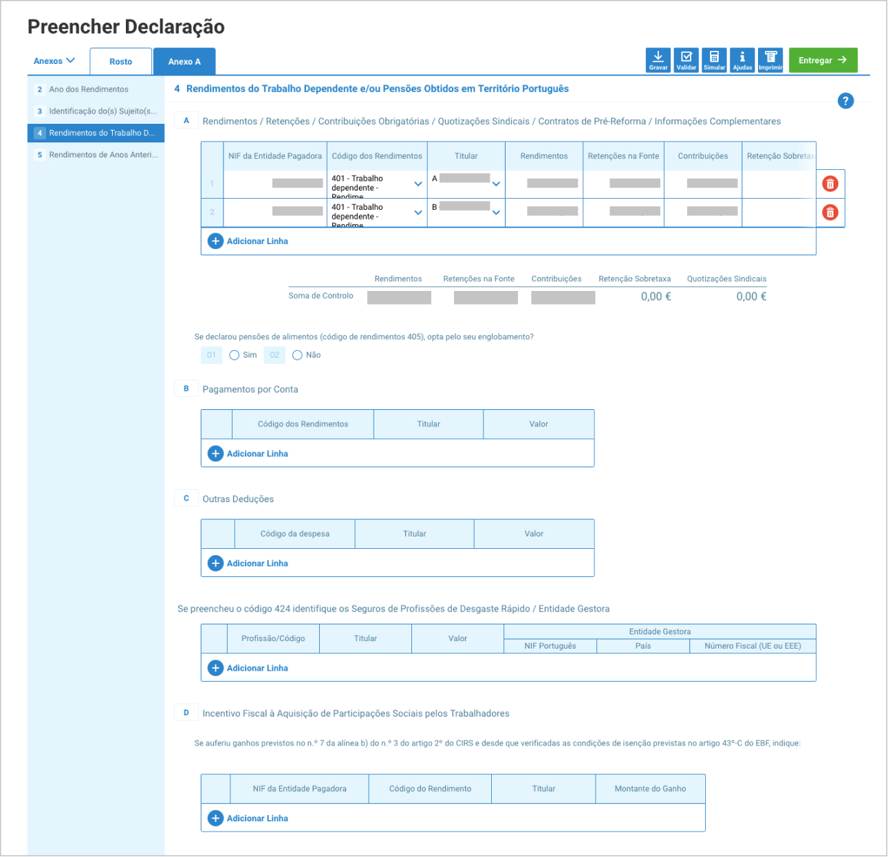 Modelo 3 de IRS: como preencher o Anexo A, quadro a quadro