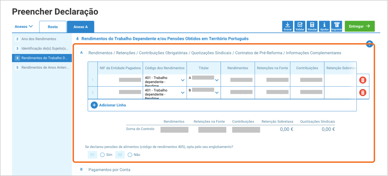 Modelo 3 de IRS: como preencher o Anexo A, quadro a quadro